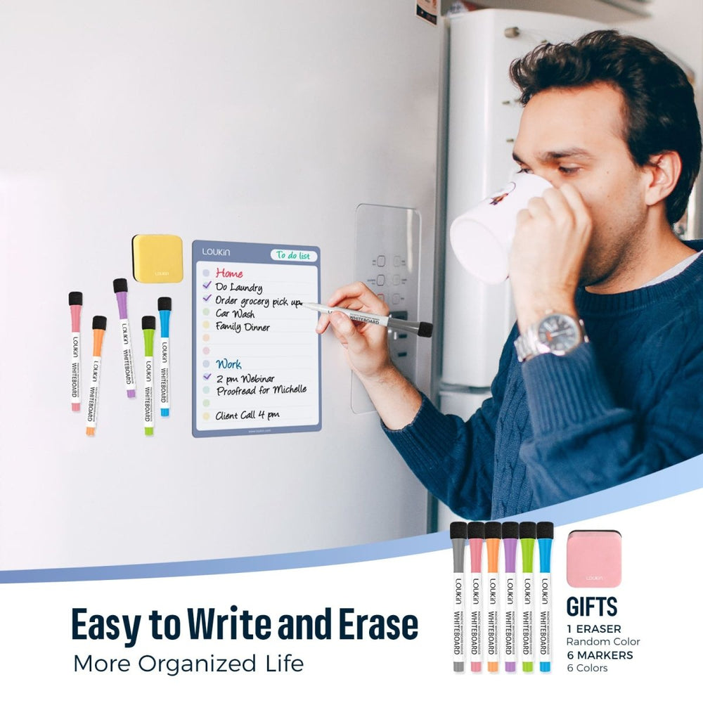 Dry erase daily check list, 4 Pack