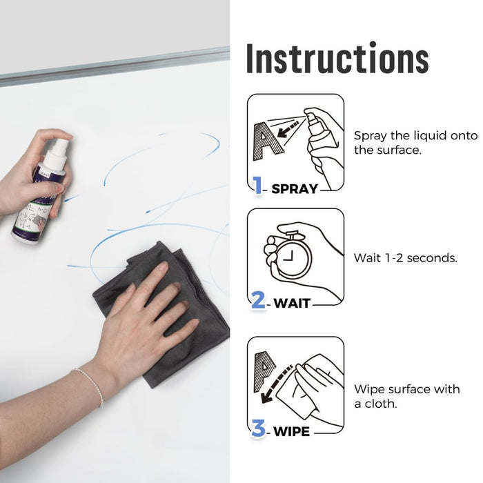LOUKIN 8.5 fl oz Non-Toxic Dry Erase Whiteboard Cleaning Spray